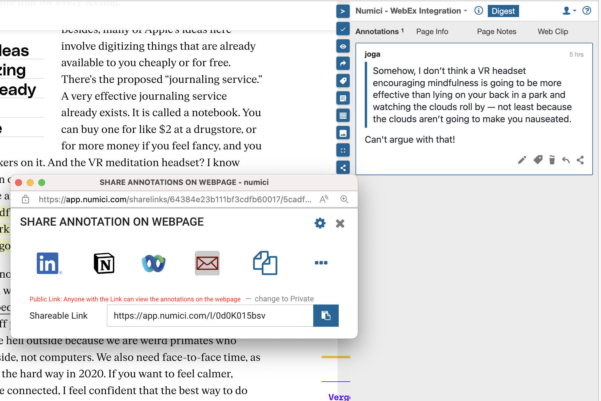 Numici | Webex App Hub